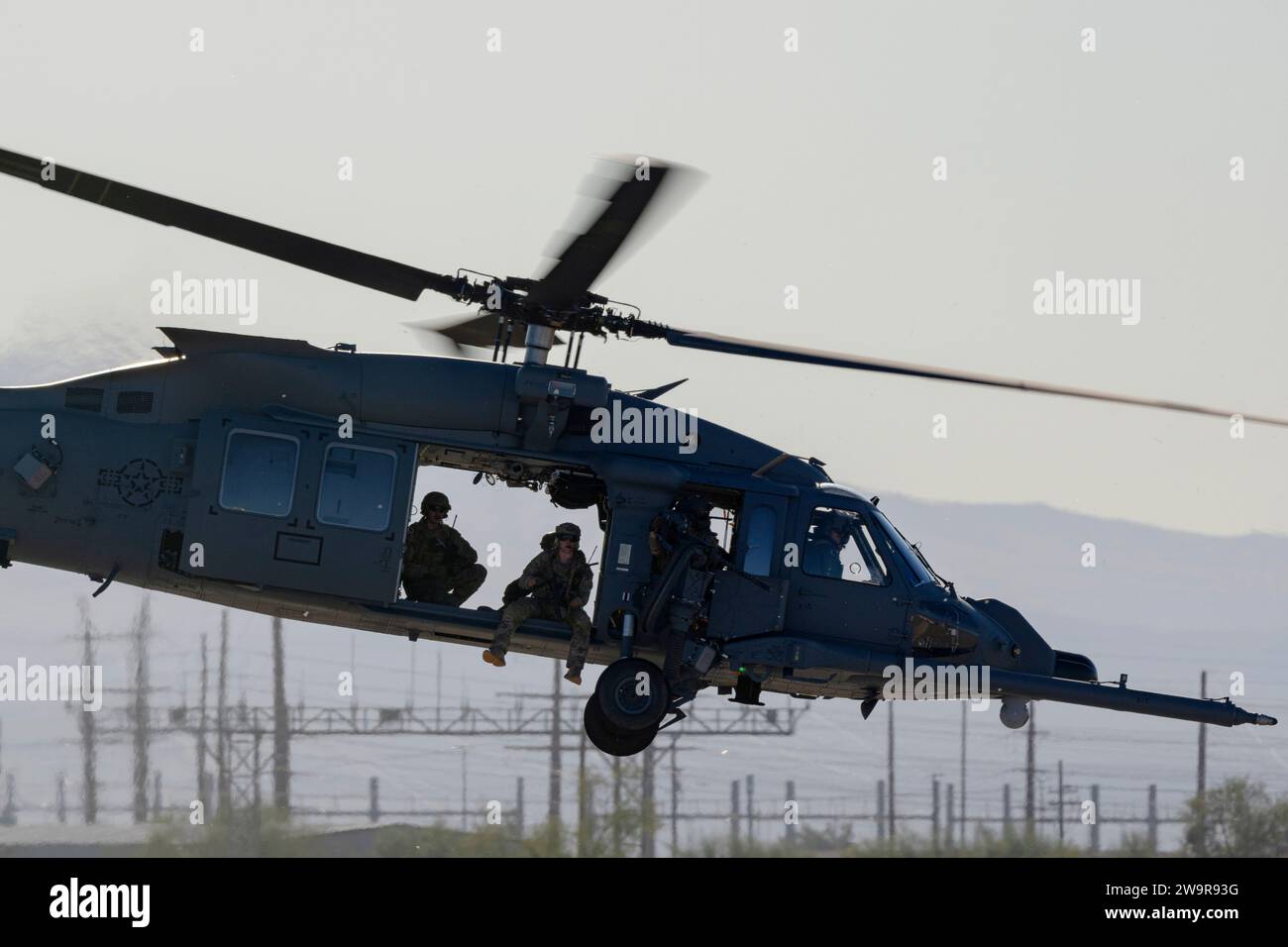 A U.S. Air Force HH-60W Jolly Green II assigned to the 55th Rescue ...