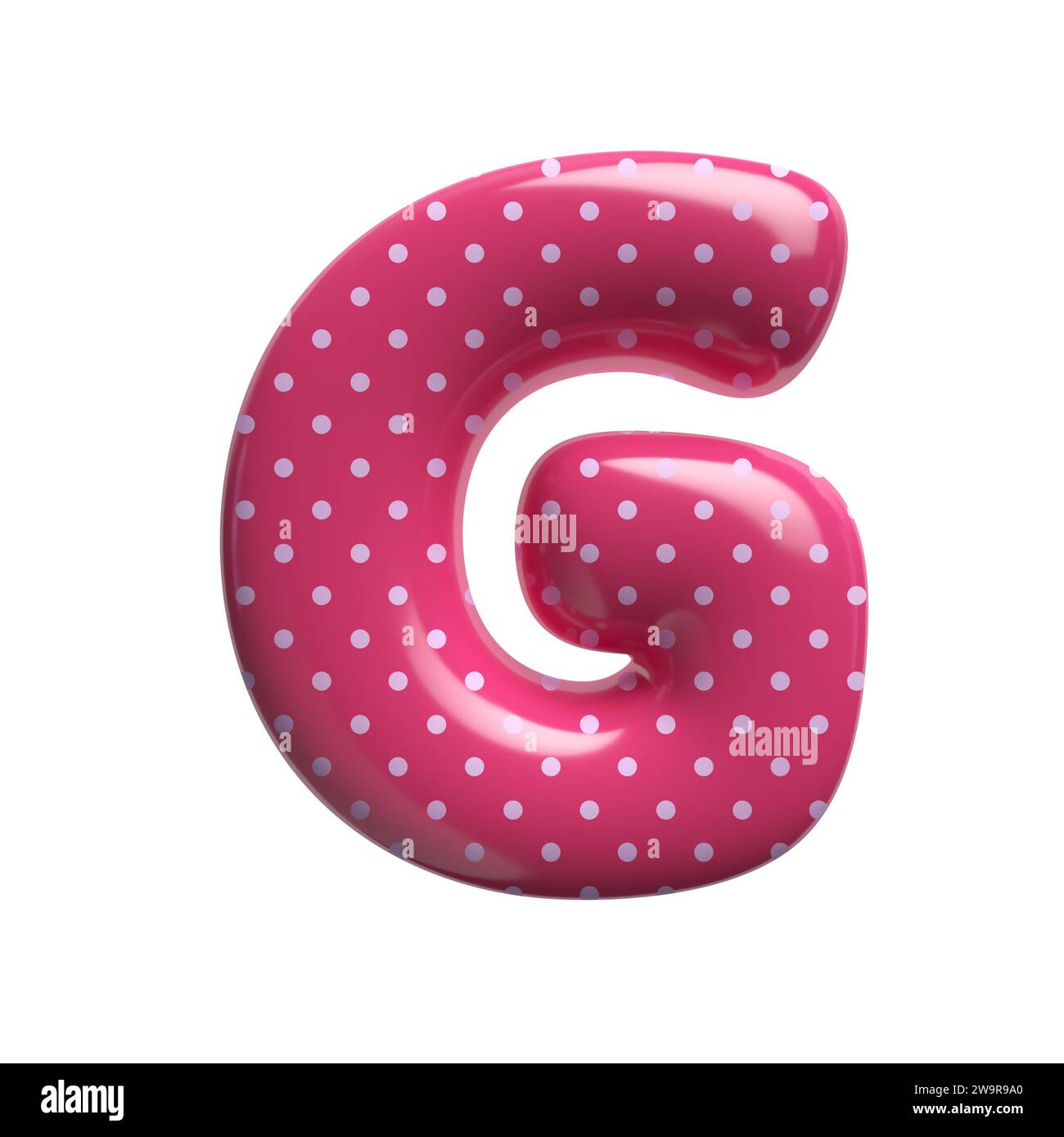 Polka dot letter G - Capital 3d pink retro font - suitable for Fashion ...