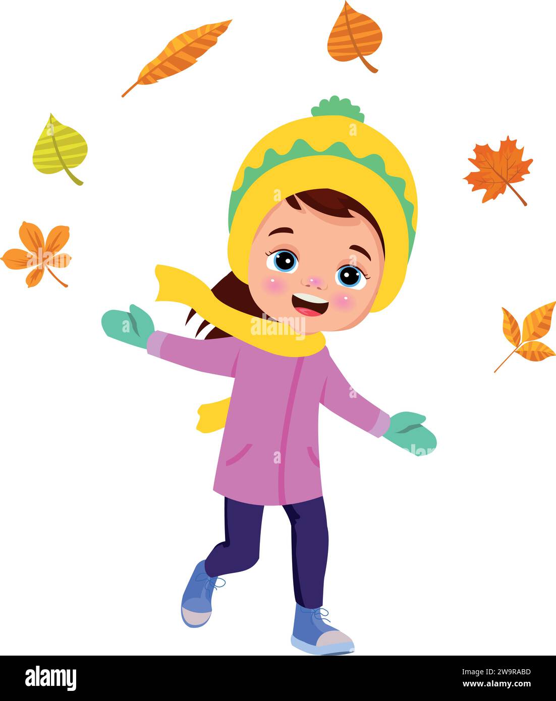 Dry Leaves And Cute Child Stock Vector Image Art Alamy Dry Leaves And Cute Child Stock Vector Image Art Alamy