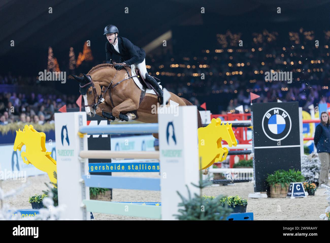 Pieter Devos of Belgium with Jarina J during the Sport Vlaanderen ...