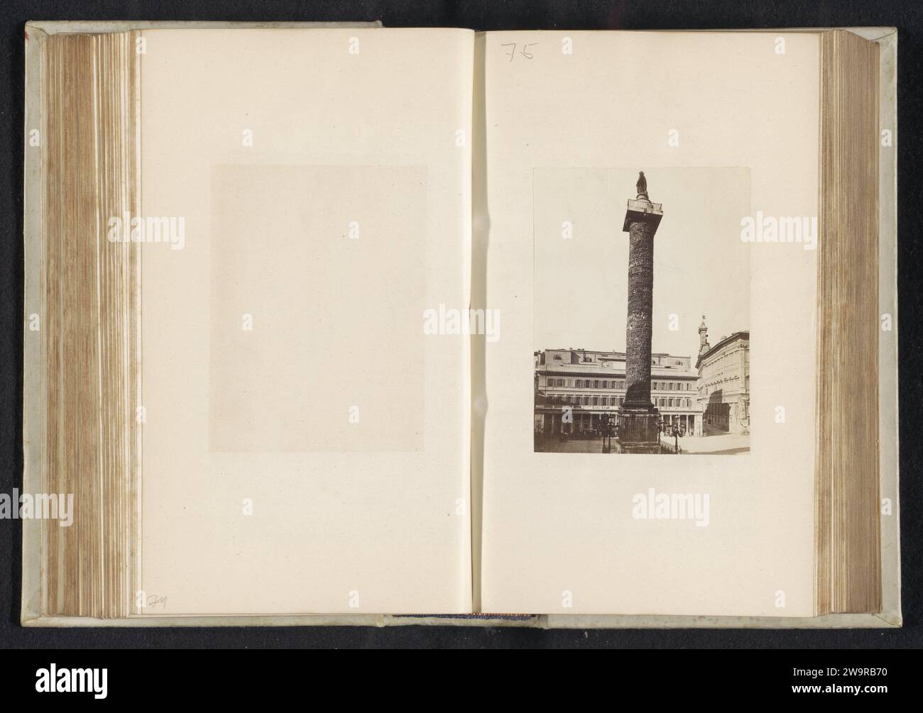 Colon's column on the Piazza Colonna in Rome, Anonymous, c. 1850 - in ...