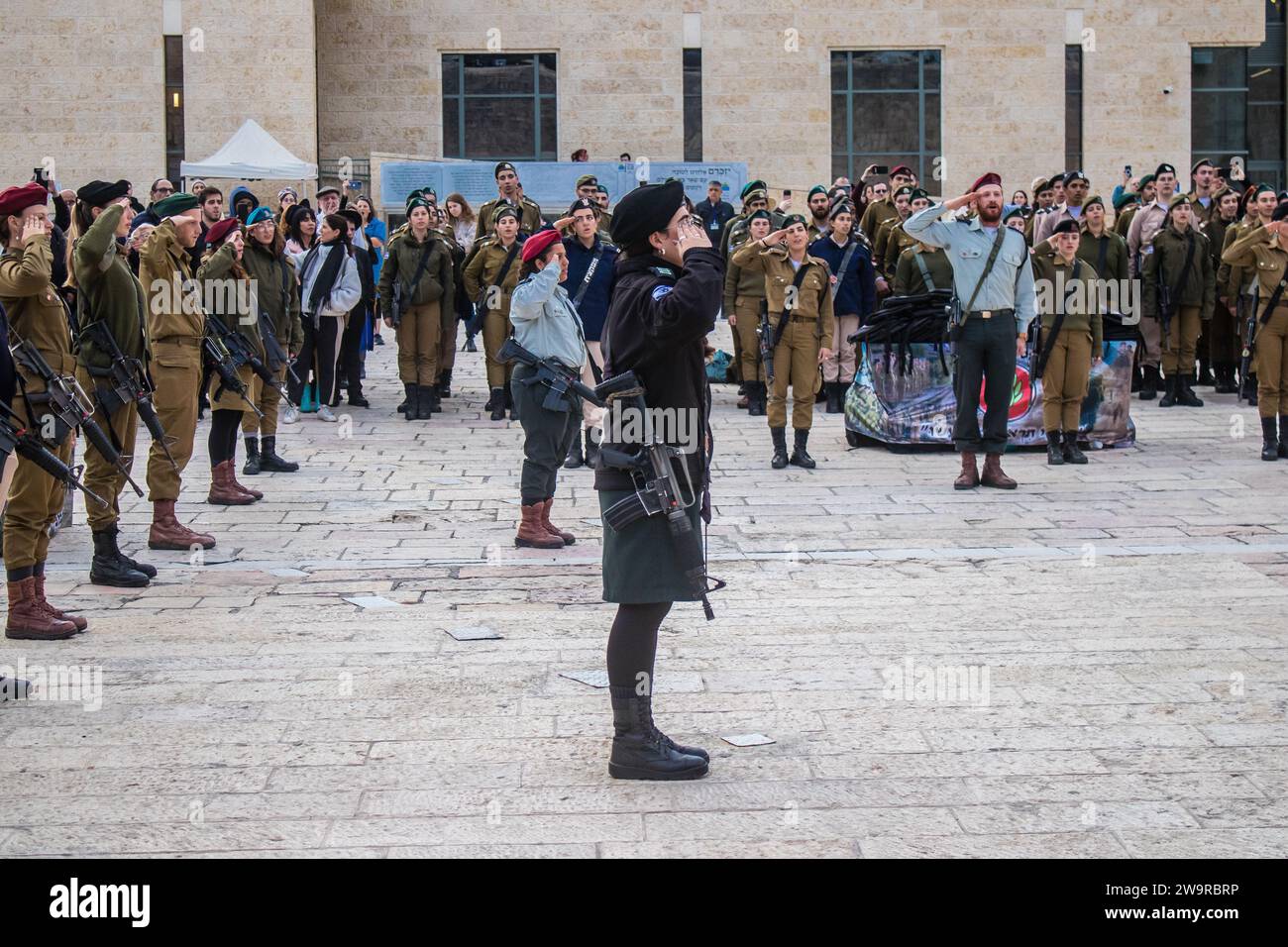 Induction ceremony for new graduates of the IDF officer school. The ...