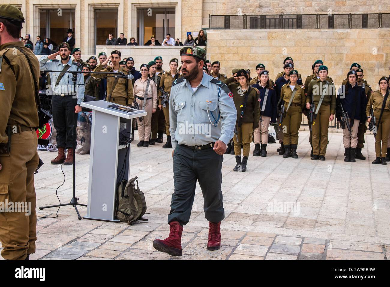 Induction ceremony for new graduates of the IDF officer school. The ...