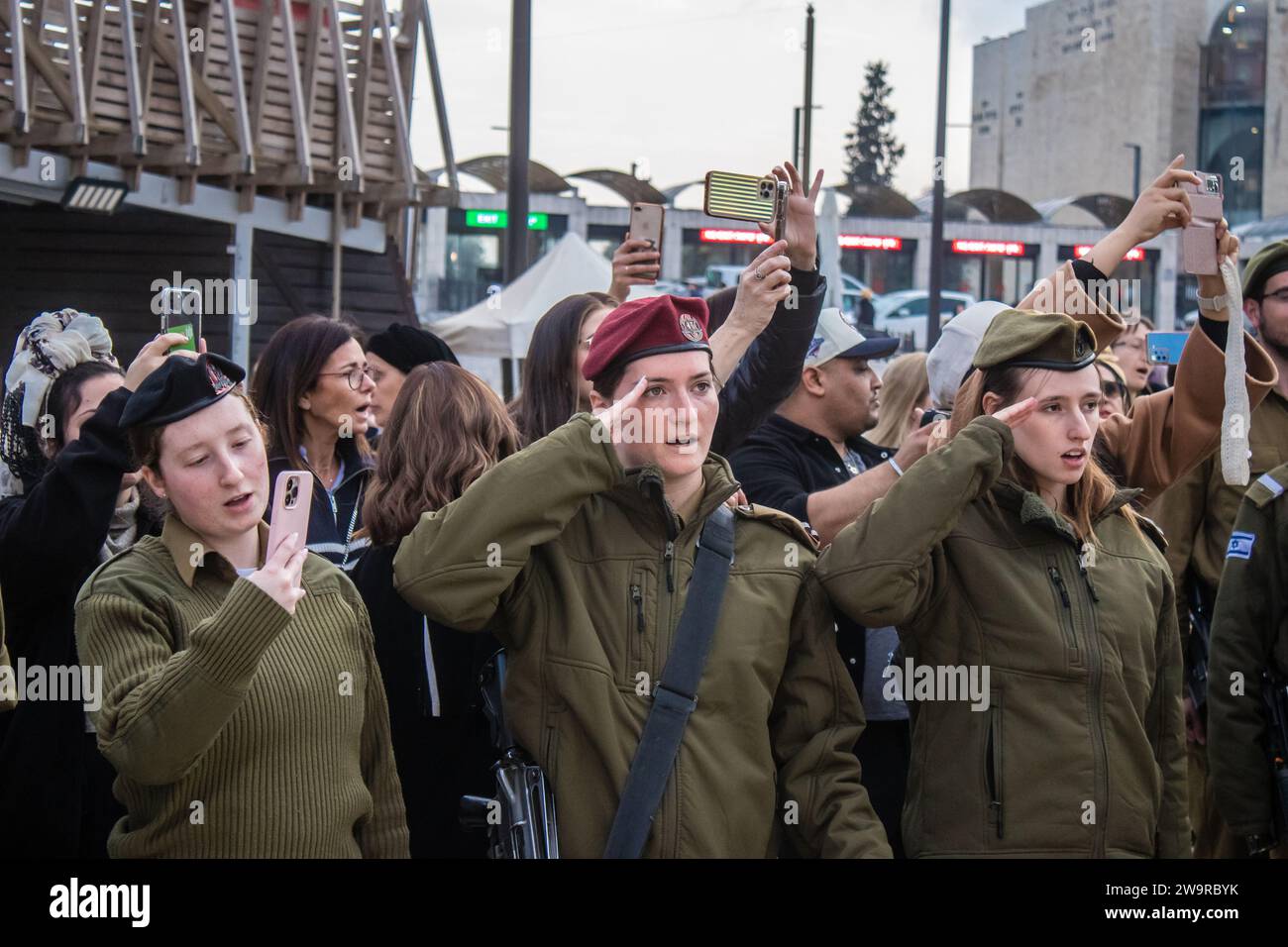 Induction ceremony for new graduates of the IDF officer school. The ...
