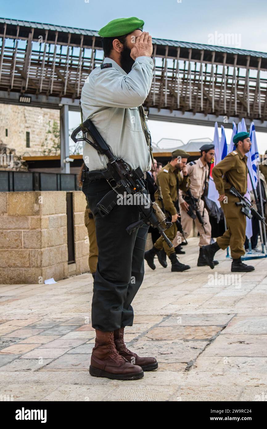 Induction ceremony for new graduates of the IDF officer school. The ...