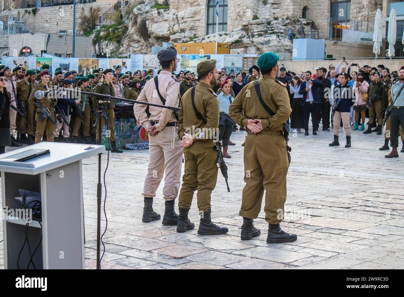 Induction ceremony for new graduates of the IDF officer school. The ...