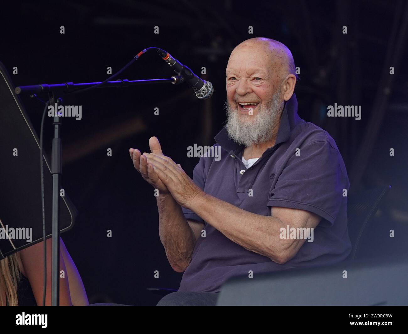 File photo dated 22/06/23 of the founder of the Glastonbury Festival ...