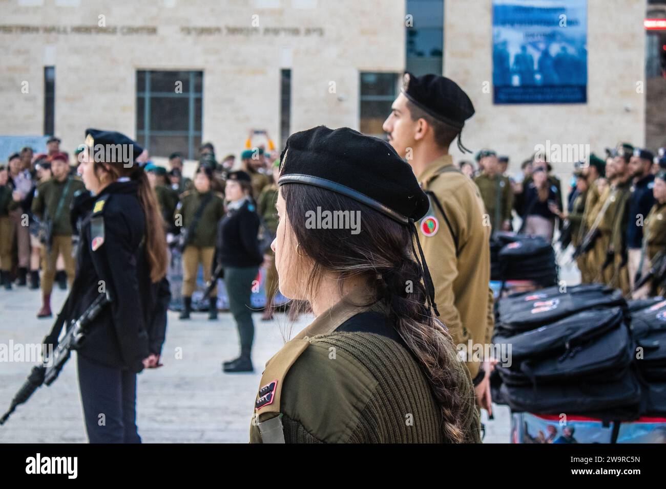 Induction ceremony for new graduates of the IDF officer school. The ...