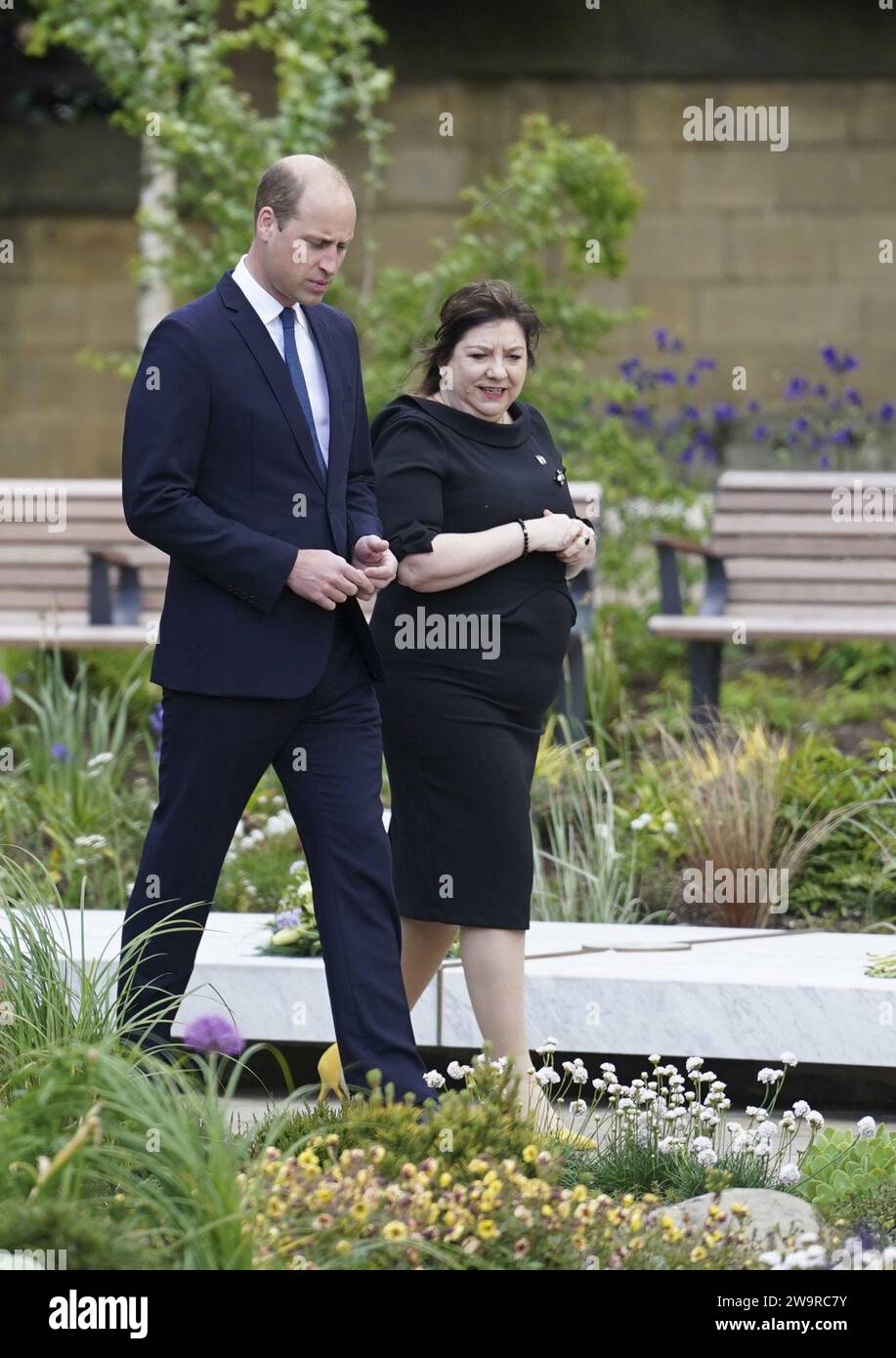 File photo dated 10/05/22 of the Prince of Wales with Joanne Roney ...