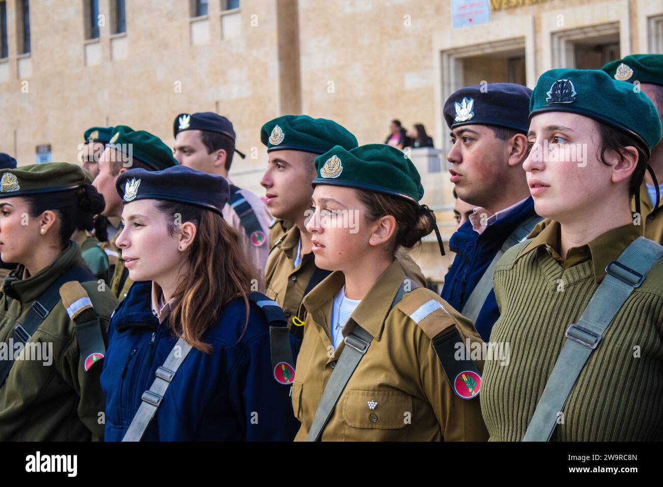 Induction ceremony for new graduates of the IDF officer school. The ...