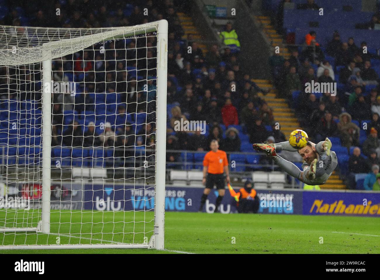 Cardiff, UK. 29th Dec, 2023. Jak Alnwick, the goalkeeper of Cardiff ...