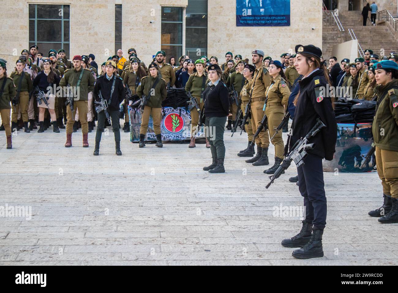 Induction ceremony for new graduates of the IDF officer school. The ...