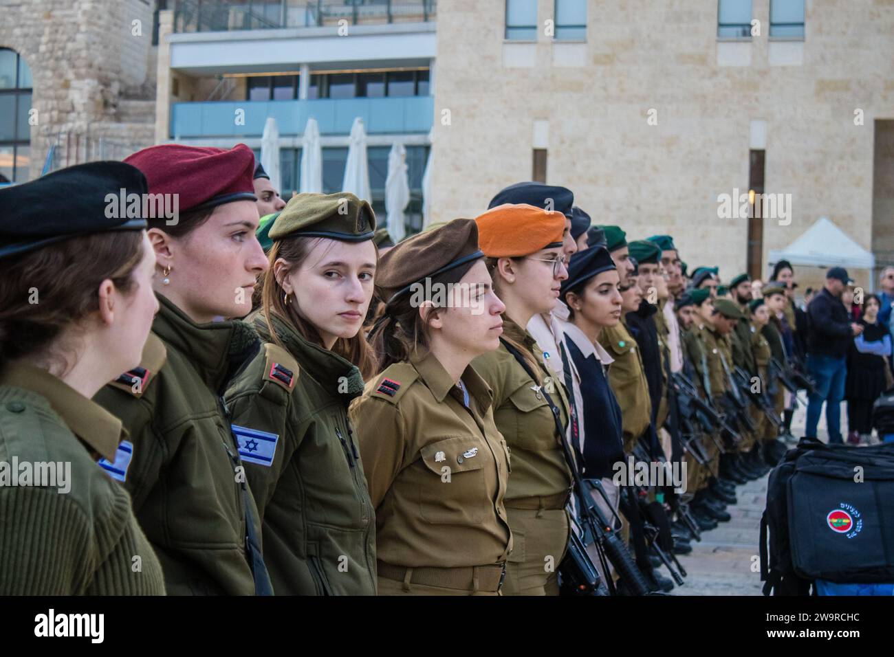 Induction ceremony for new graduates of the IDF officer school. The ...