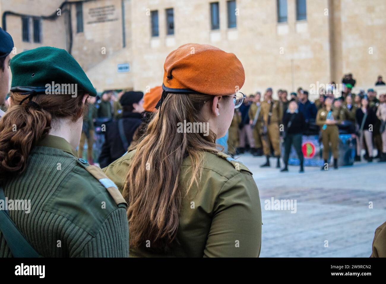 Induction ceremony for new graduates of the IDF officer school. The ...