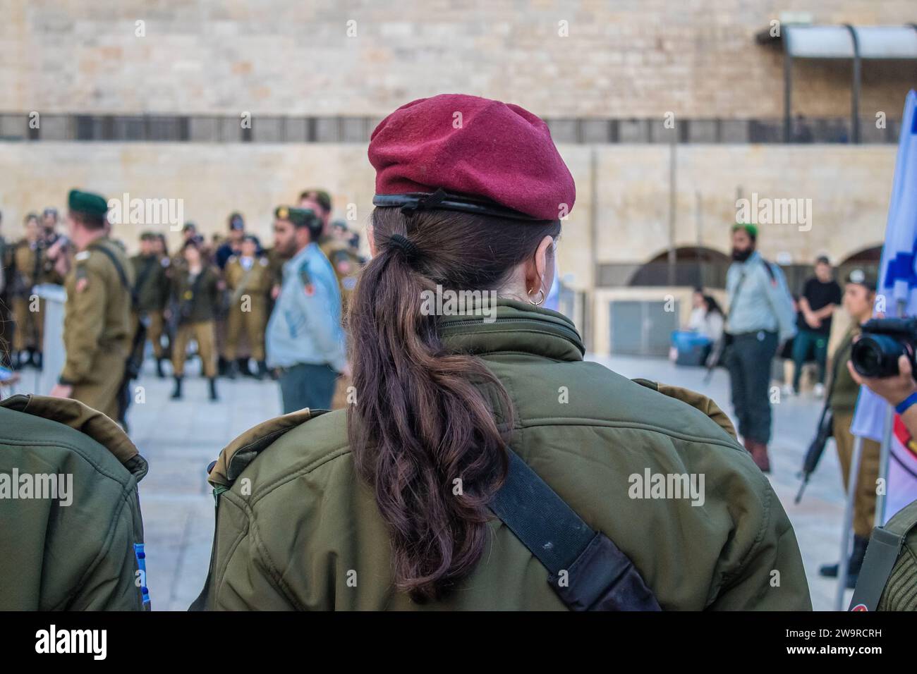Induction ceremony for new graduates of the IDF officer school. The ...
