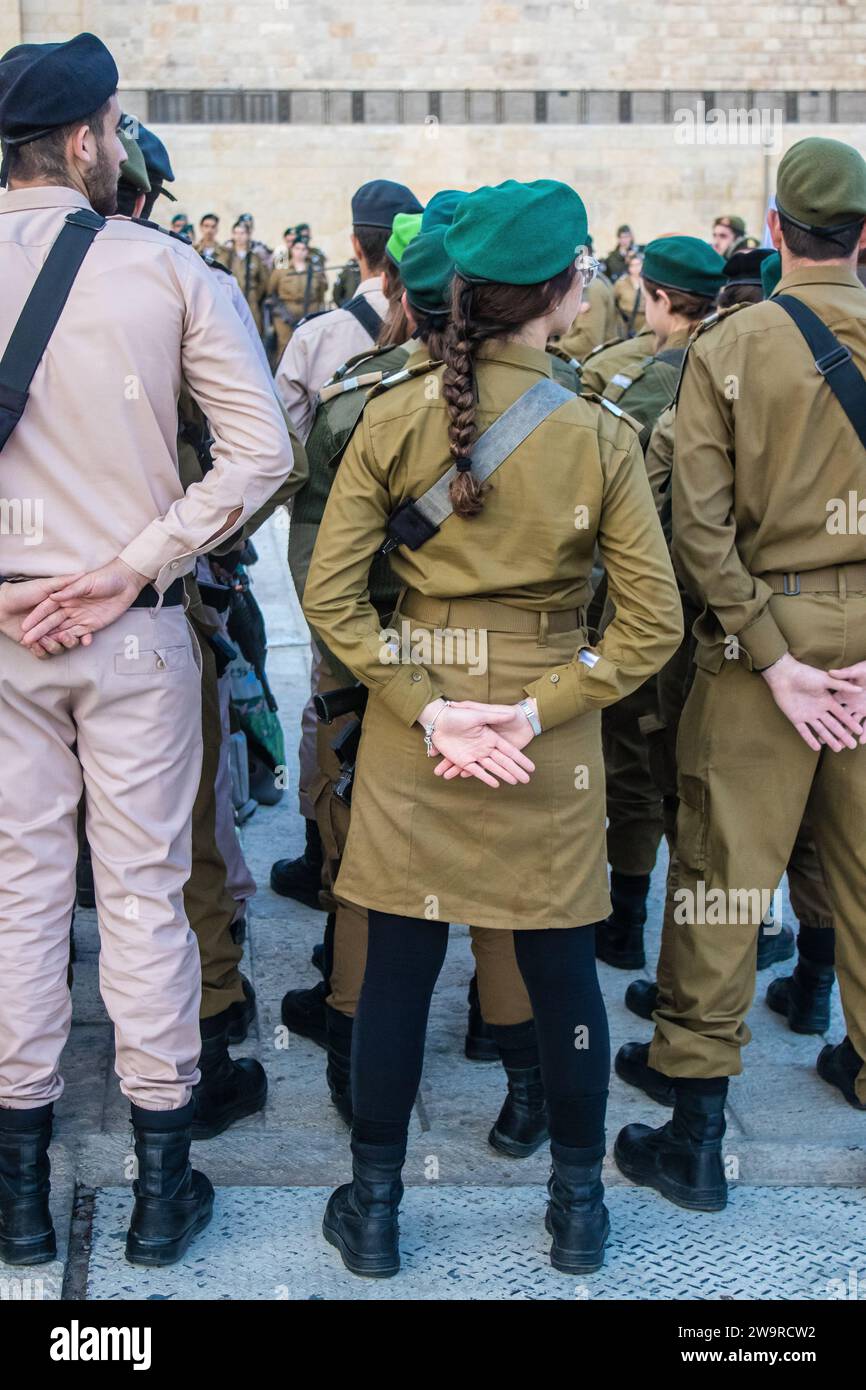Induction ceremony for new graduates of the IDF officer school. The ...