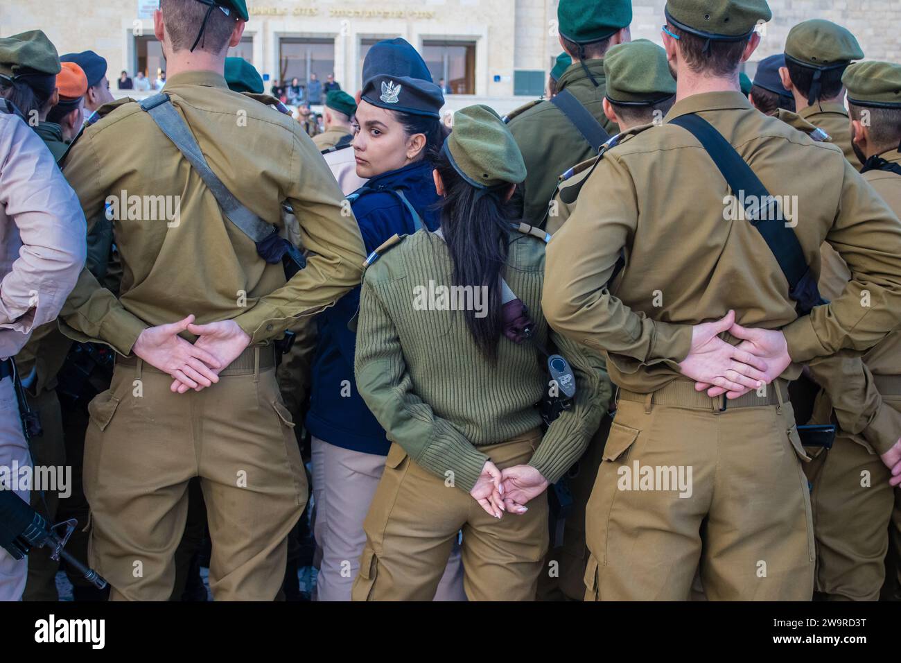 Induction ceremony for new graduates of the IDF officer school. The ...