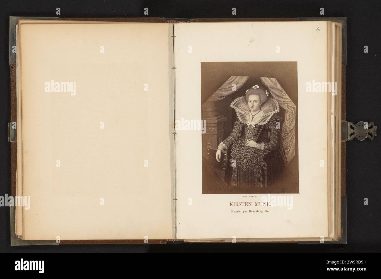 Photo production of a painting, representing a portrait of Kirsten Munk, Julius Wulff, After ...