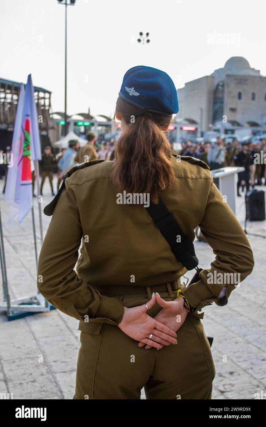Induction ceremony for new graduates of the IDF officer school. The ...