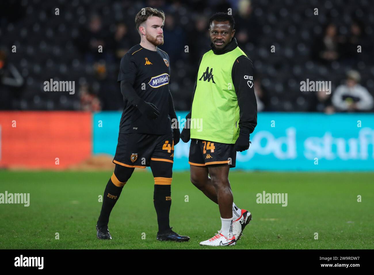 Jean Michaël Seri #24 of Hull City and Aaron Connolly #44 of Hull City ...