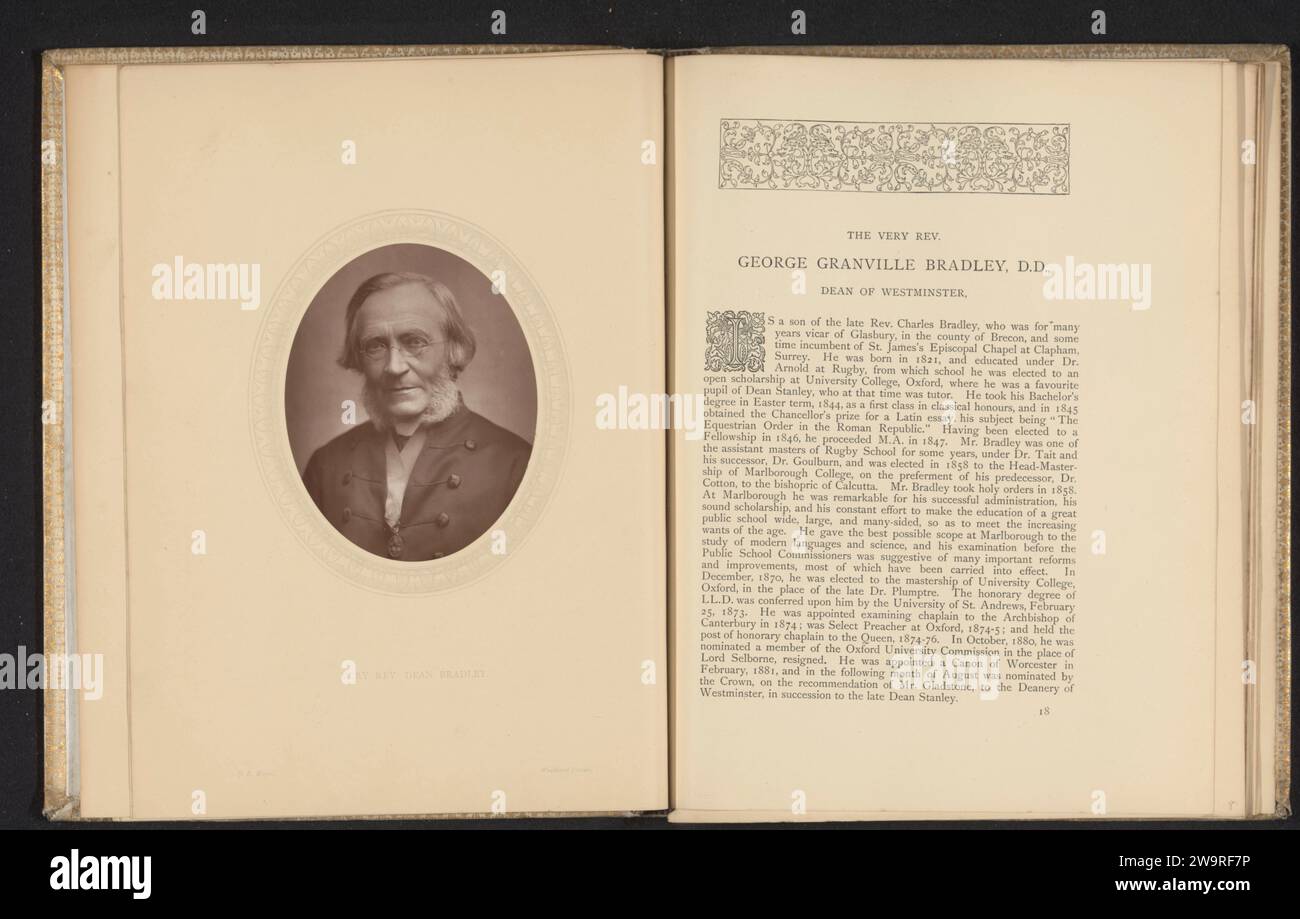 Very rev. Dean Bradley, John Jabez Edwin Mayall, c. 1878 - in or before 1883 photomechanical ...