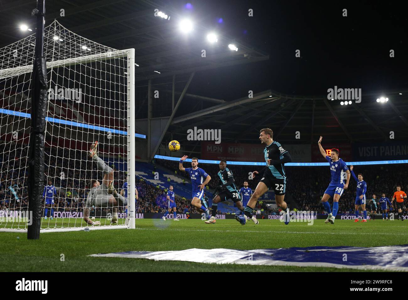 Cardiff, UK. 29th Dec, 2023. Jak Alnwick, the goalkeeper of Cardiff ...