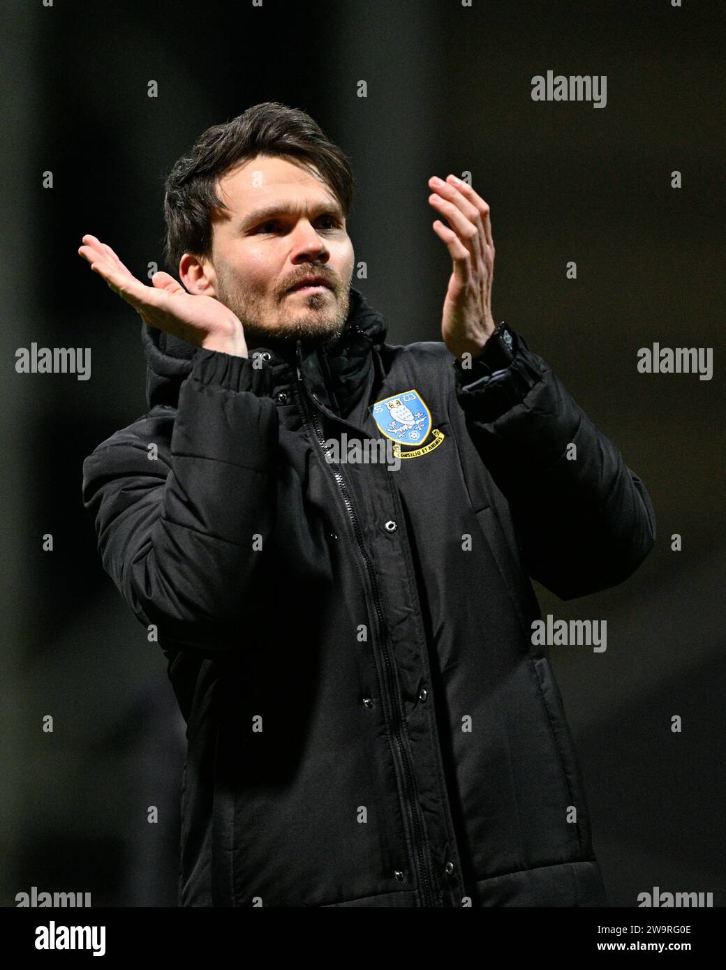 Danny Rohl manager of Sheffield Wednesday celebrates the full time ...