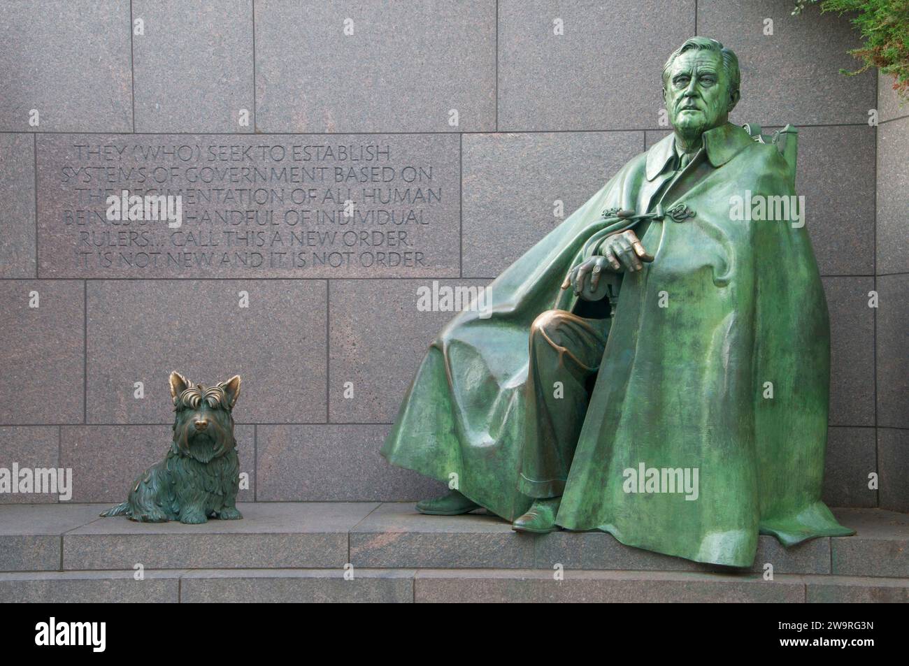 FDR statue, Franklin Delano Roosevelt Memorial, National Mall, District ...