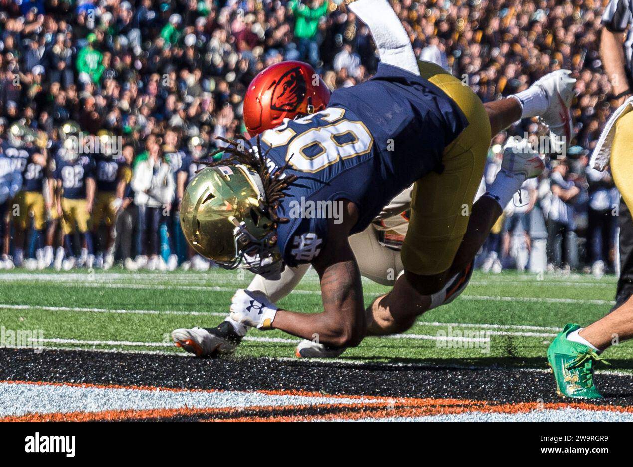 December 29, 2023: Notre Dame Fighting Irish wide receiver Jayden ...