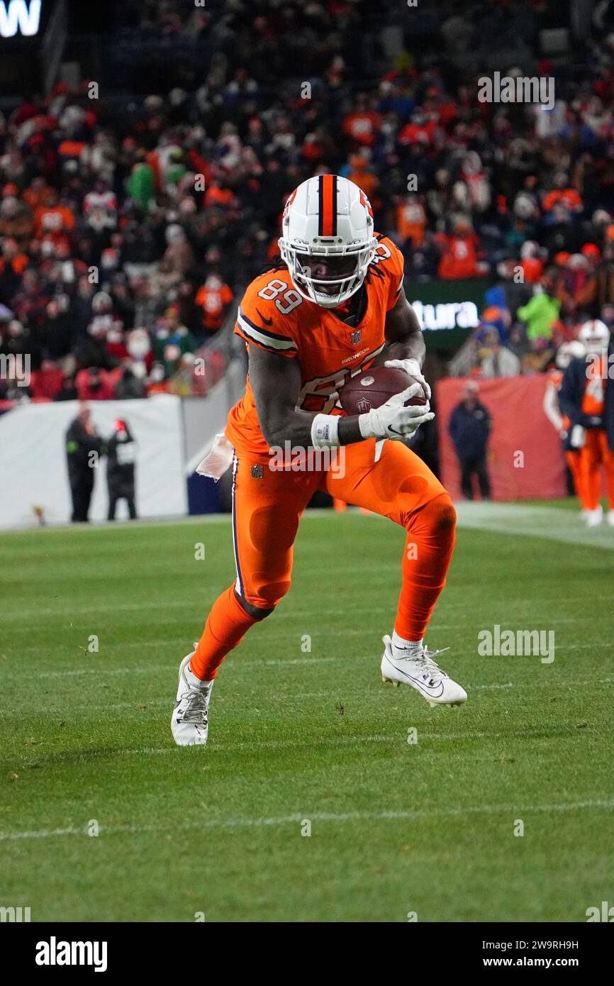 Denver Broncos wide receiver Brandon Johnson (89) against the New ...
