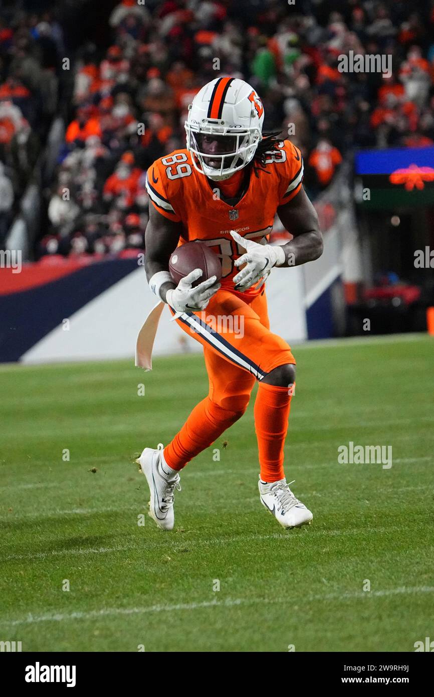 Denver Broncos wide receiver Brandon Johnson (89) against the New ...