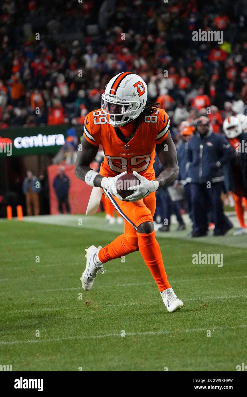 Denver Broncos wide receiver Brandon Johnson (89) against the New ...