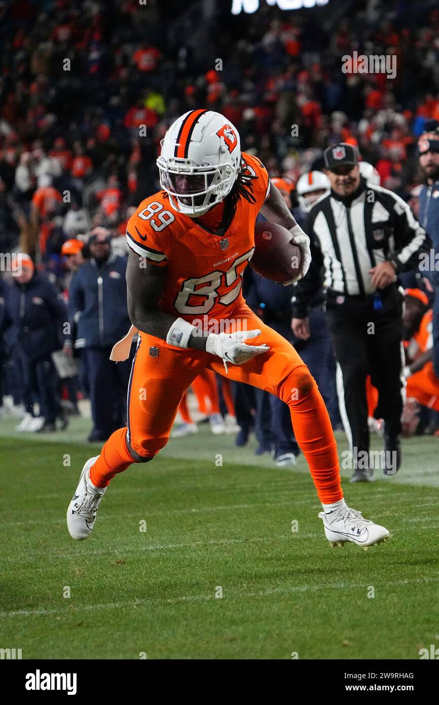 Denver Broncos wide receiver Brandon Johnson (89) against the New ...