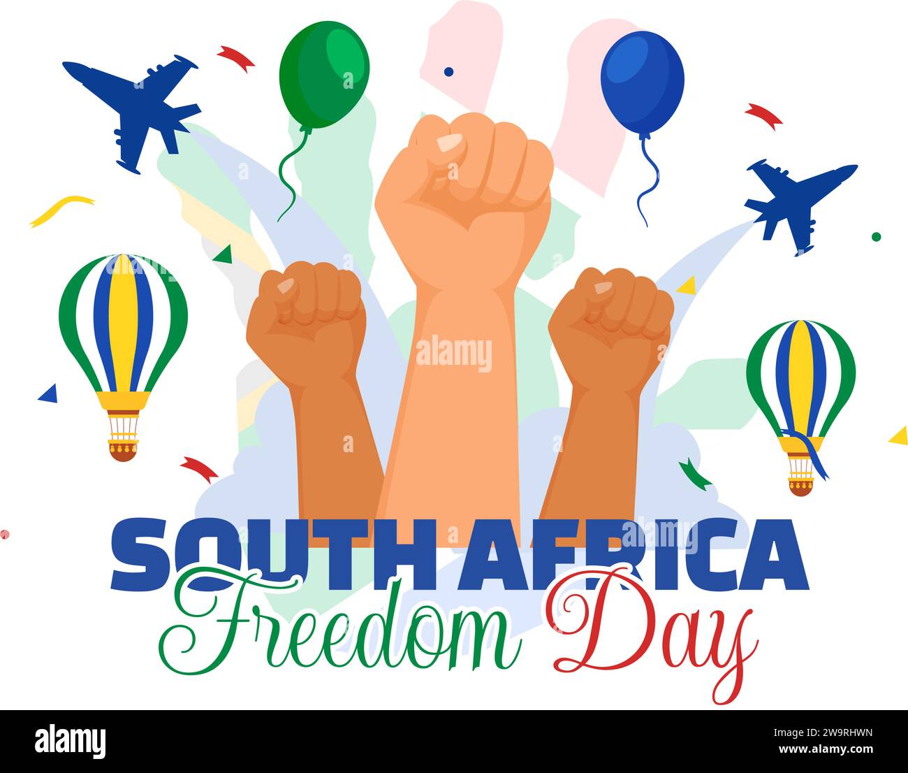 Happy South Africa Freedom Day Vector Illustration on 27 April with ...