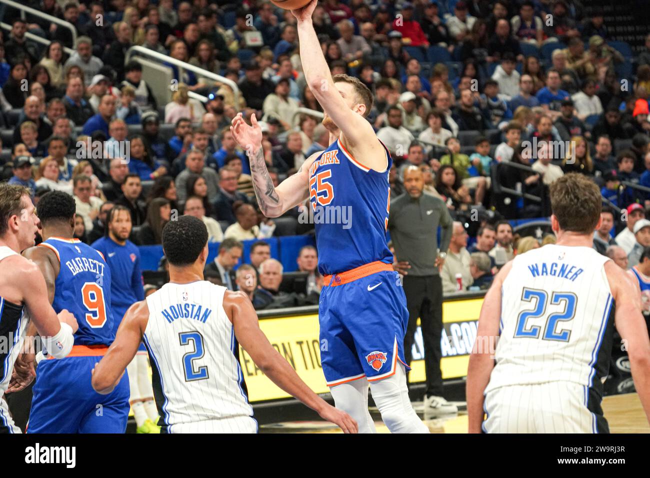 Orlando, Florida, USA, December 29, 2023, New York Knicks center Isaiah ...