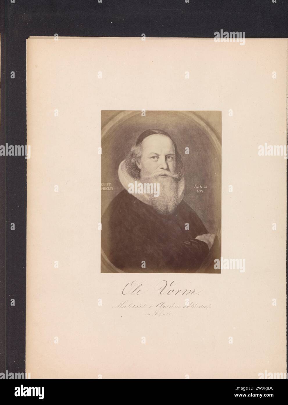 Photo production of a painting, representing a portrait of Olaus ...