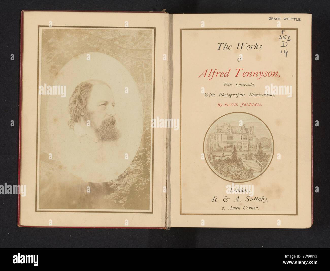Photo production of a drawing, representing a portrait of Alfred ...