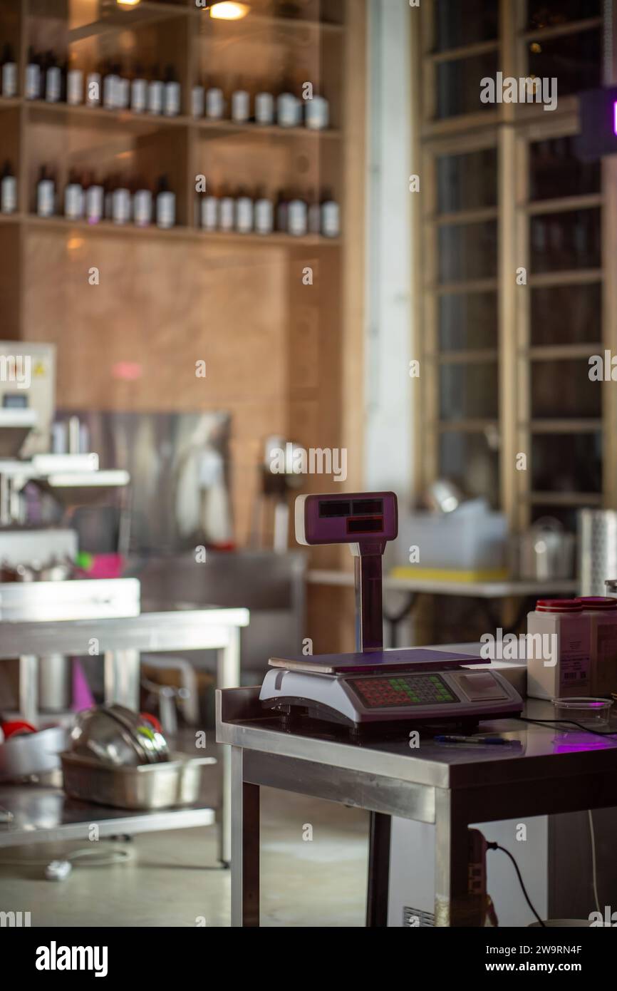 Pastry shop kitchen with equipment and kitchenware for full production ...