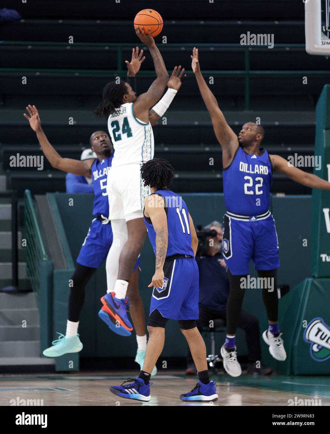 New Orleans, USA. 29th Dec, 2023. Tulane Green Wave forward Kevin Cross ...