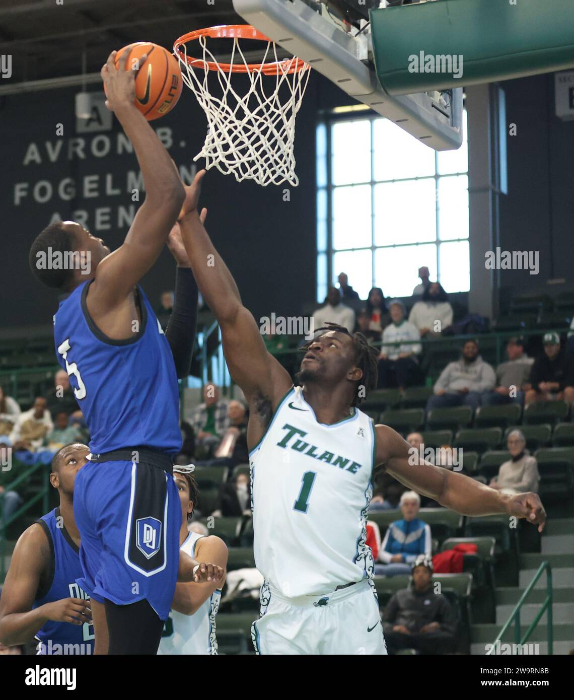 New Orleans, USA. 29th Dec, 2023. Dillard Bleu Devils forward Tyrus ...