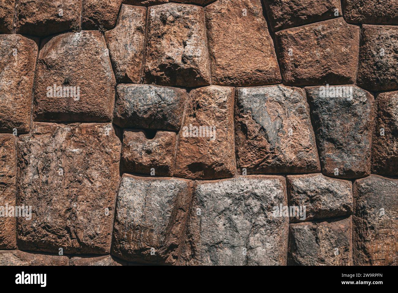 Cusco, Peru, Historical city center, stone wall details, INCA culture ...