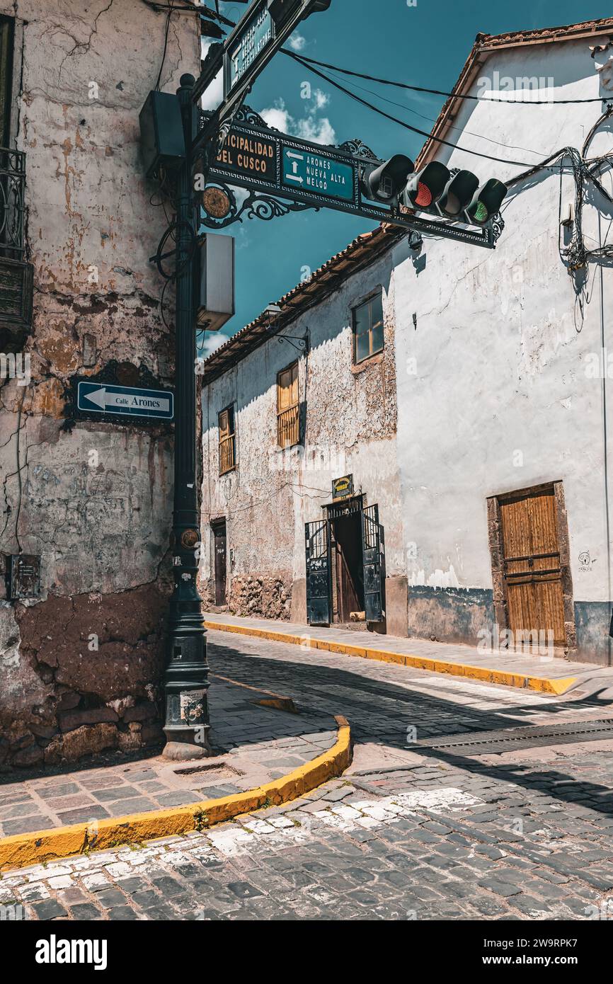 Cusco, Peru, Historical city center, house facade scenery, 2023 Stock ...