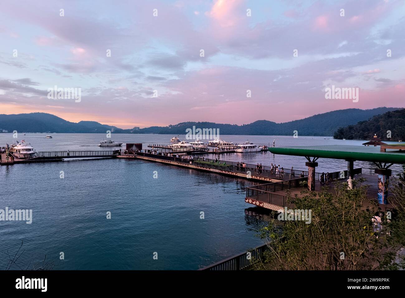 View of Sun Moon Lake from Ita Thao, Yuchi, Taiwan Stock Photo - Alamy