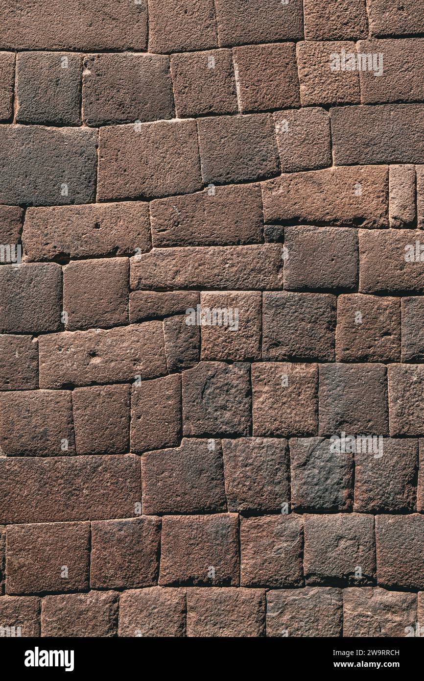 Cusco, Peru, Historical city center, stone wall details, INCA culture ...