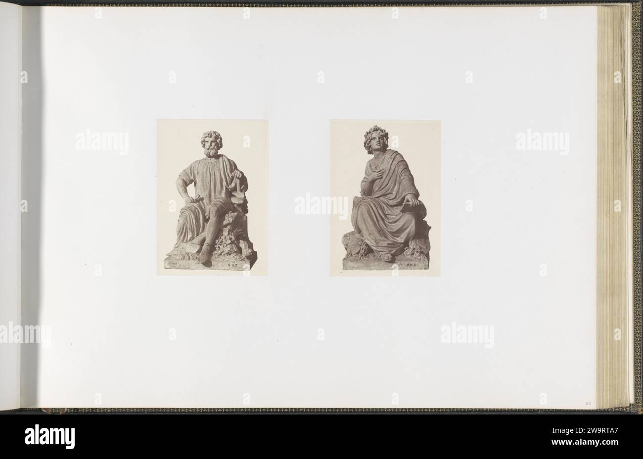 GIPS models for sculptures on the Palais du Louvre: left "le travail ...