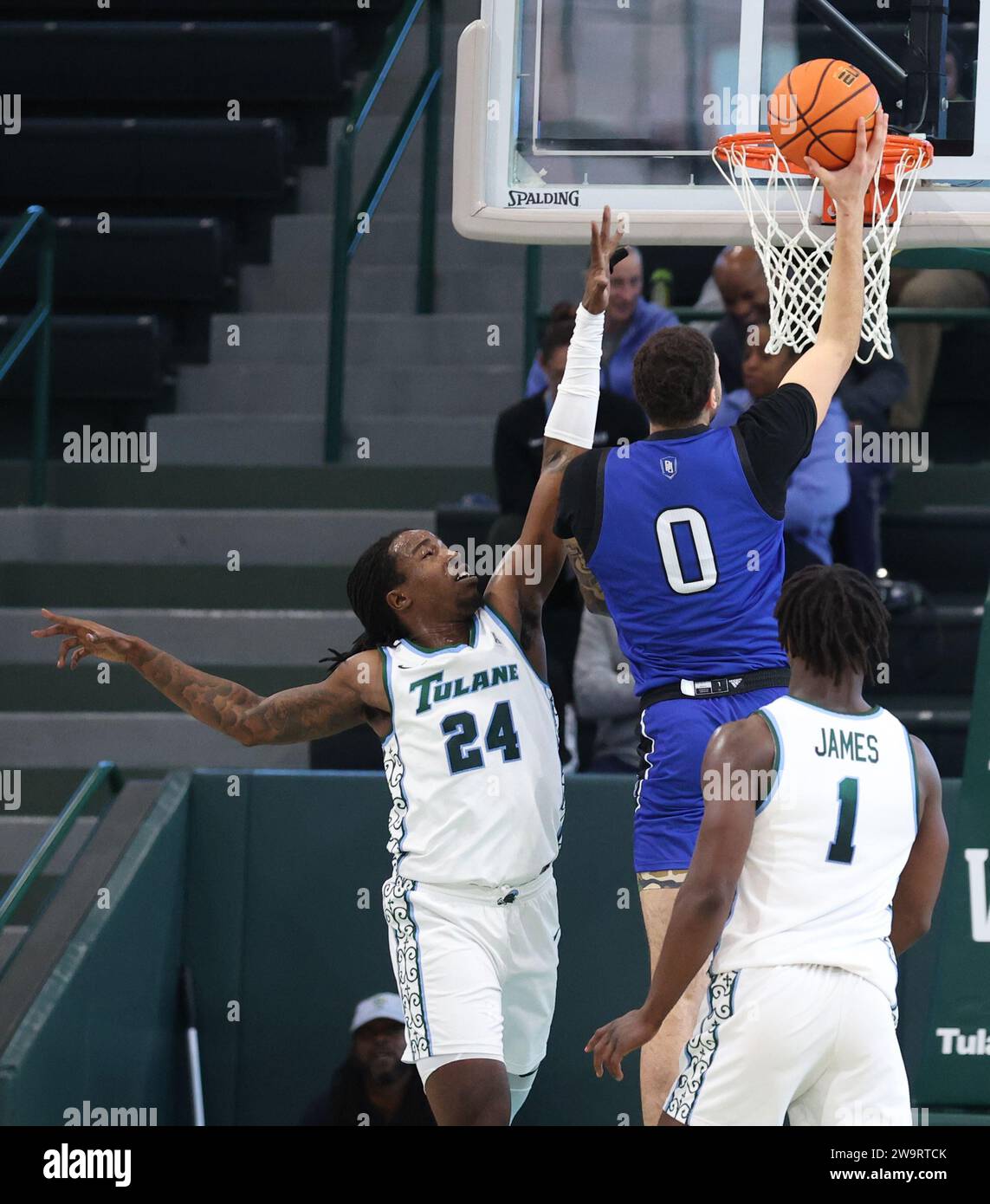 New Orleans, USA. 29th Dec, 2023. Dillard Bleu Devils forward Mike ...