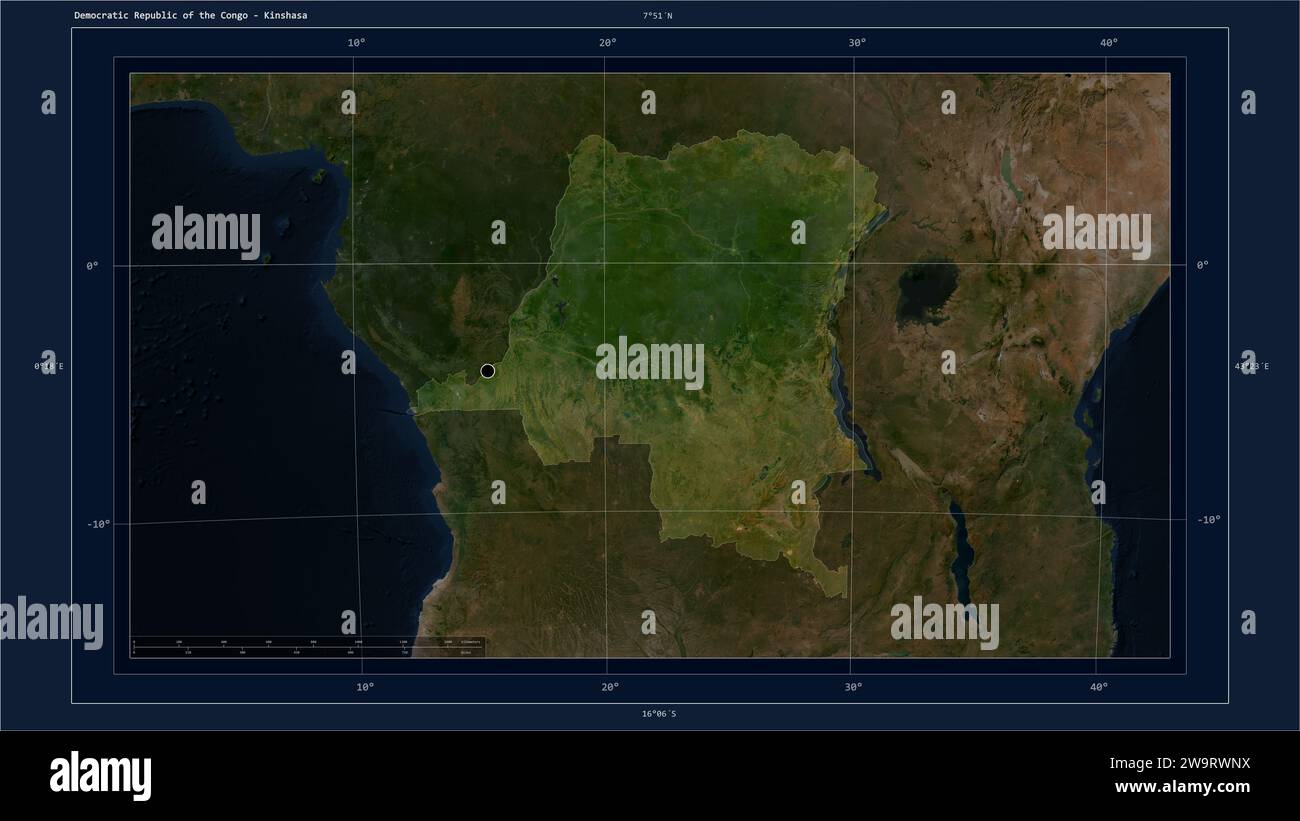 Democratic Republic of the Congo highlighted on a low resolution ...