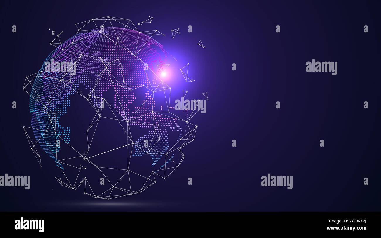 Earth futuristic technology background Stock Vector Images - Alamy