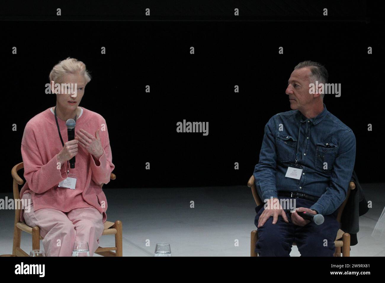 Britsh actress TILDA SWINTON gives a press conference at Onassis ...
