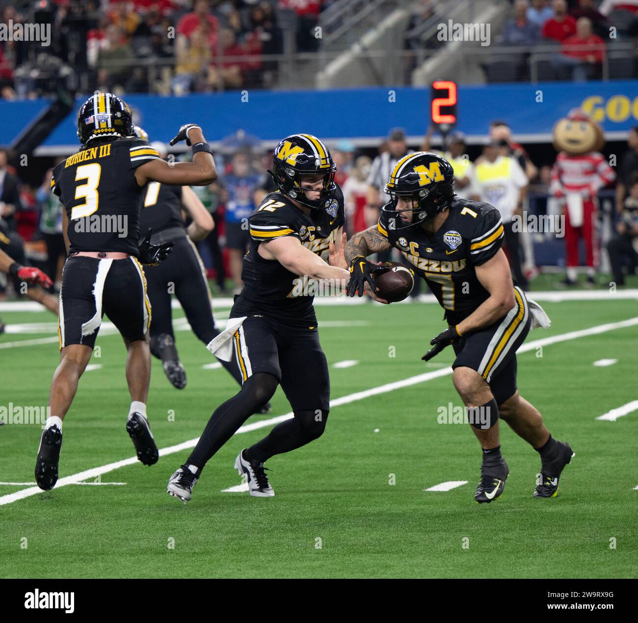 Arlington, Texas, USA. 29th Dec, 2023. Mizzou #12 QB BRADY COOK passing ...